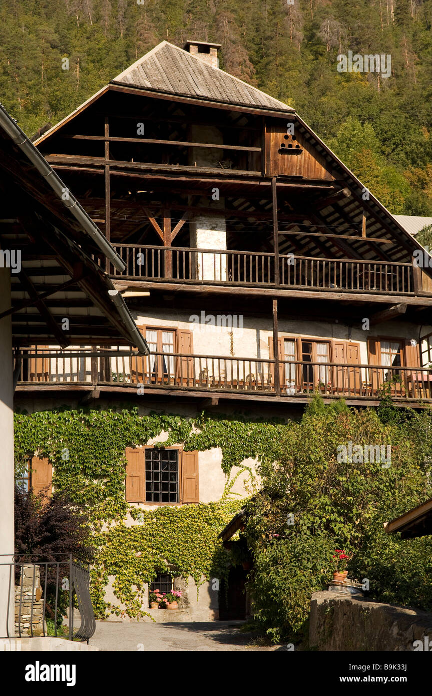 France, Hautes Alpes, Vallouise, traditional house Stock Photo - Alamy
