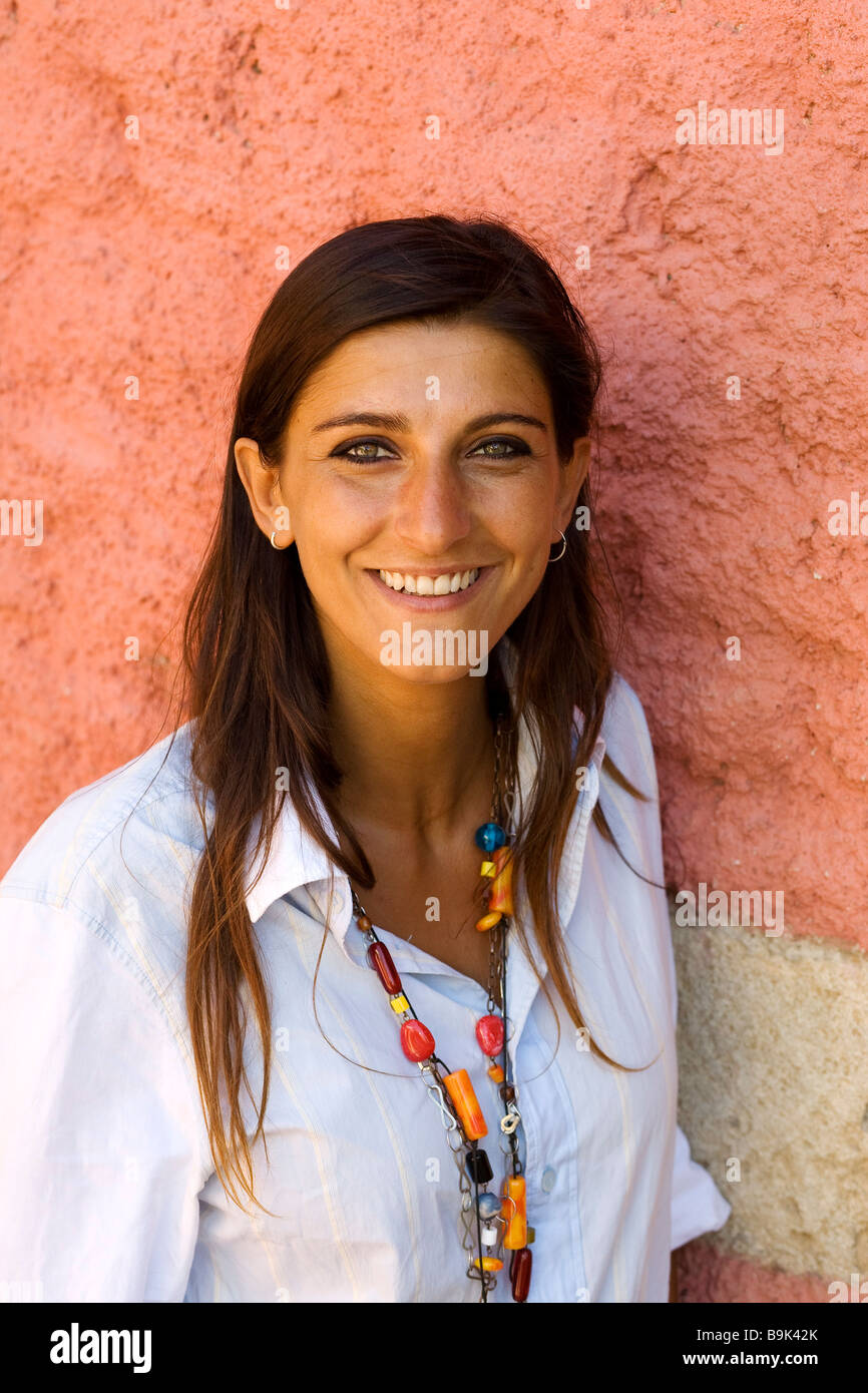 Italy, Sardinia, portrait of a young Sardinian woman Stock Photo - Alamy