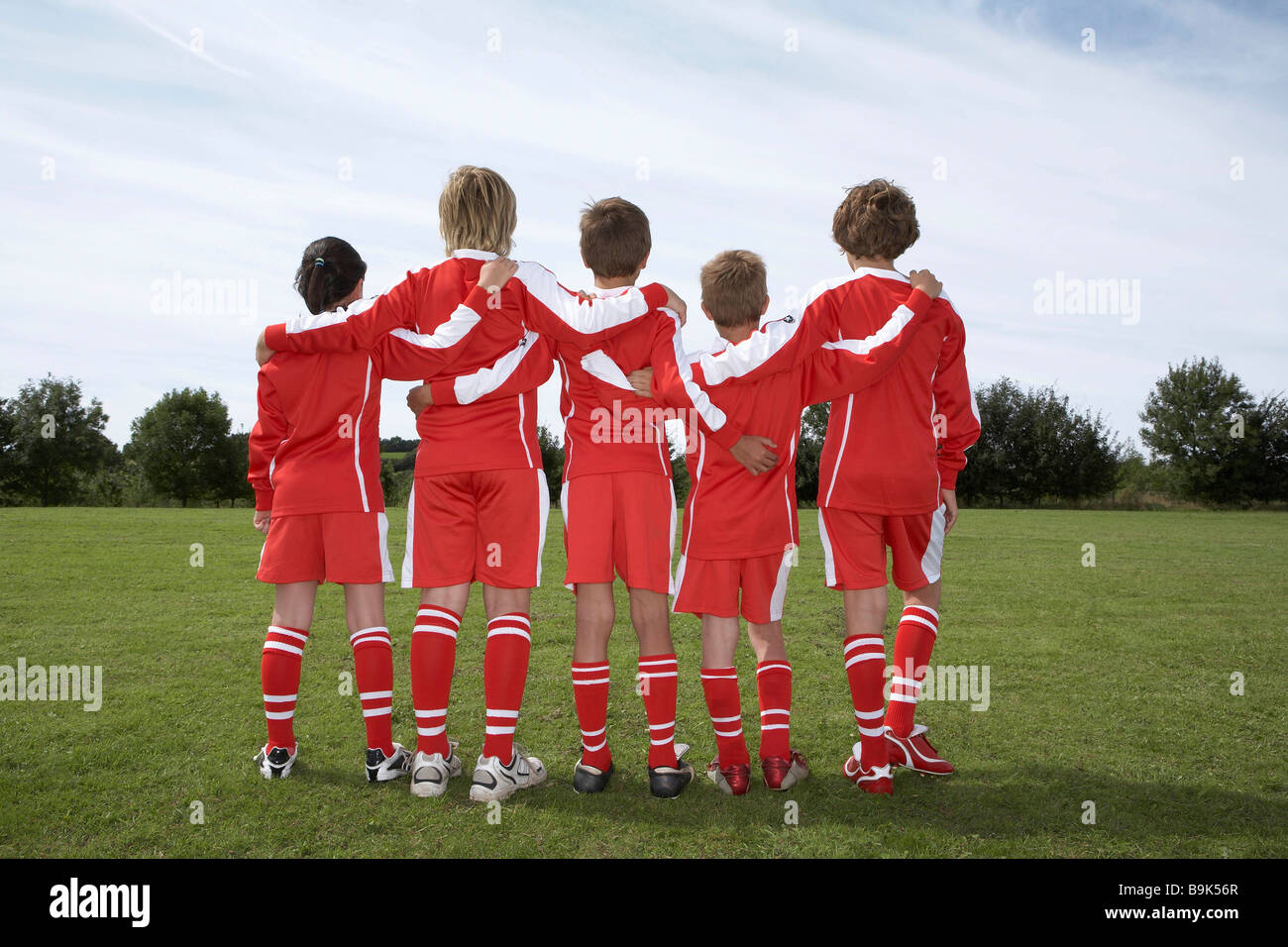 Rear view of footballers High Resolution Stock Photography and Images ...