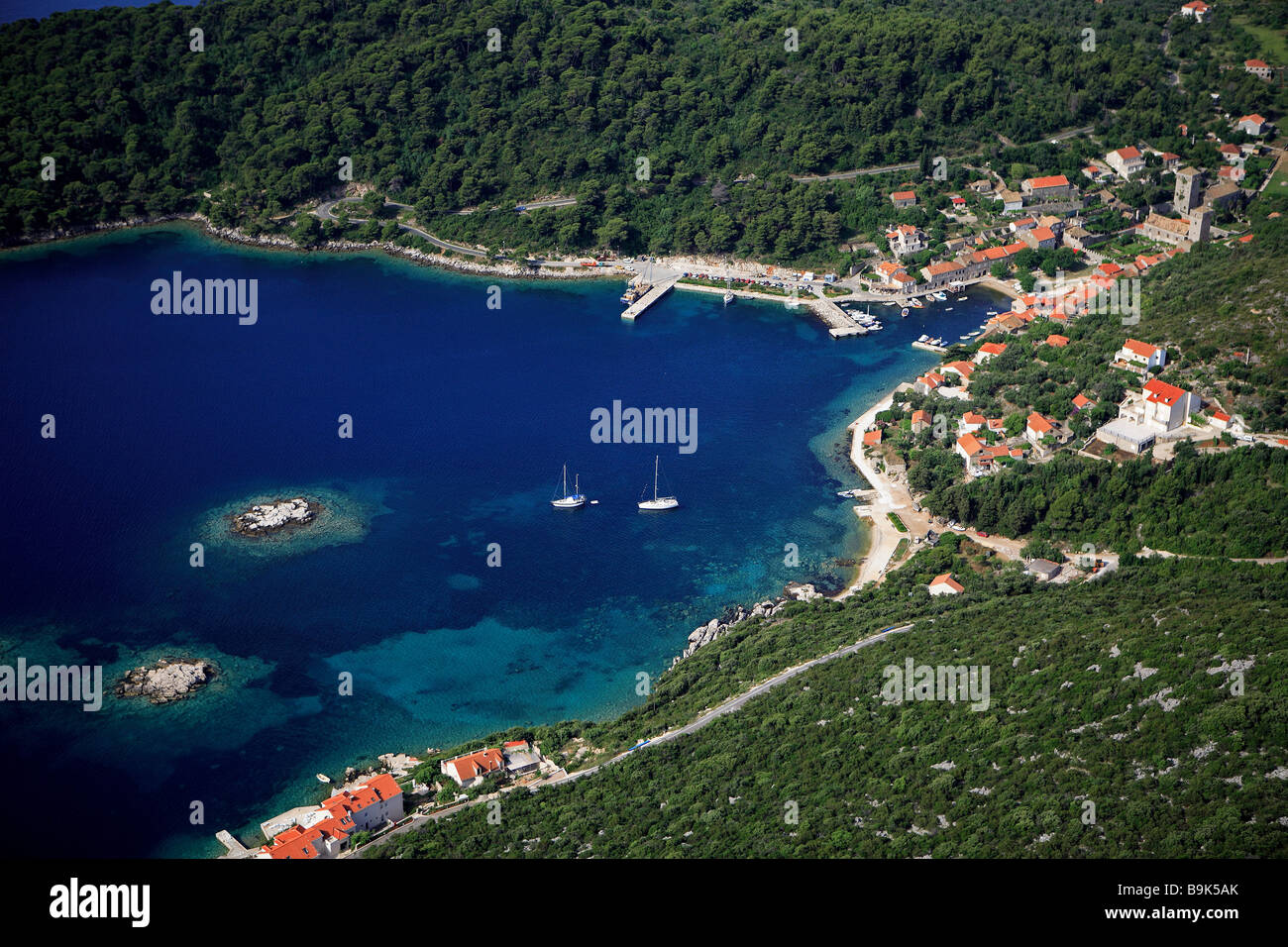Croatia, Dalmatia, Dalmatian coast, The Elaphite islands, Sipan island ...