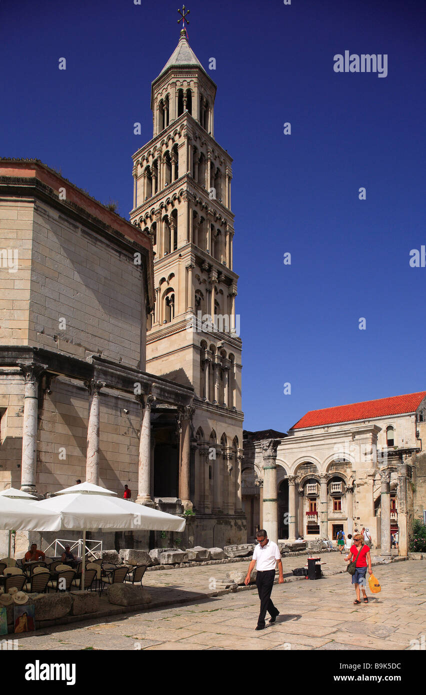 Croatia, Dalmatia, Dalmatian coast, Split, old Roman city classified as ...