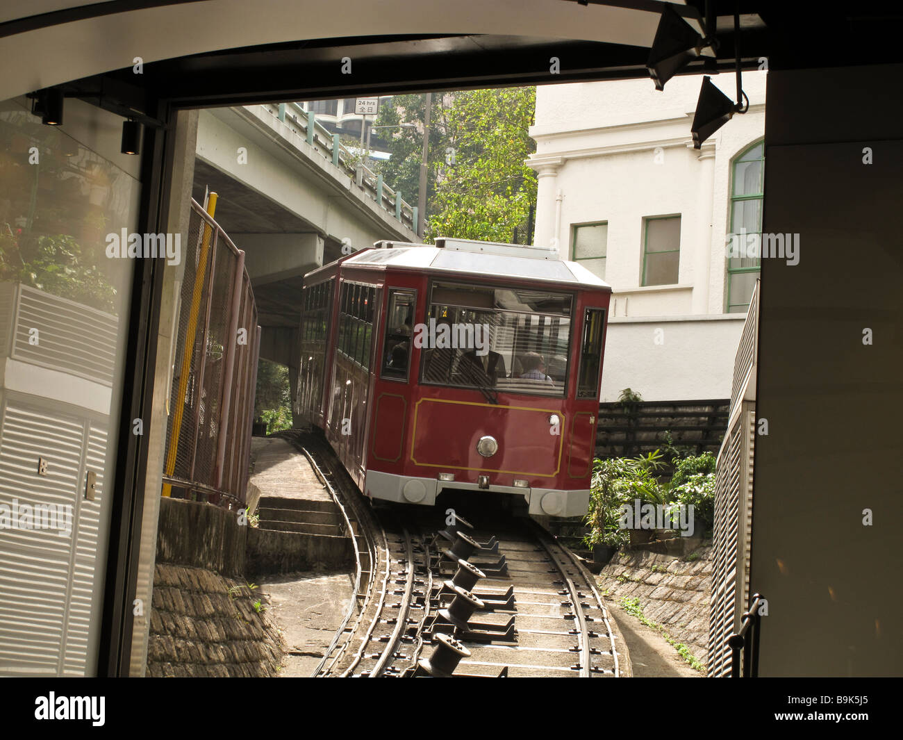 Hong kong island with peak tram hi-res stock photography and images - Alamy