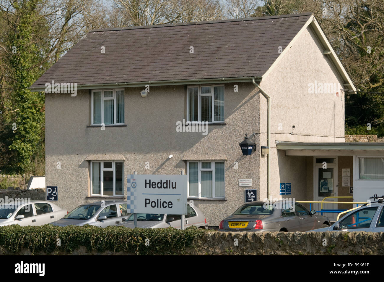 small rural police station at Porthaethwy (Menai Bridge) on Anglesey ...