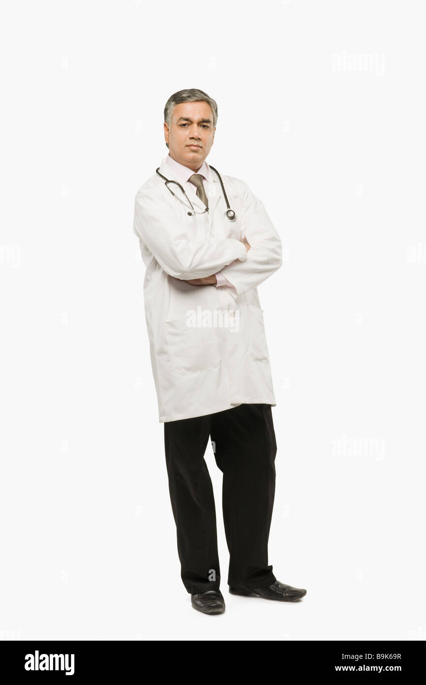 Portrait of a doctor standing Stock Photo - Alamy
