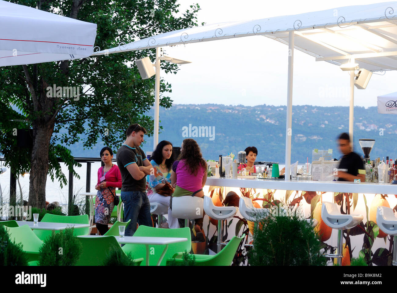 Bulgaria, Black Sea region, Varna, bar on the beach Stock Photo - Alamy