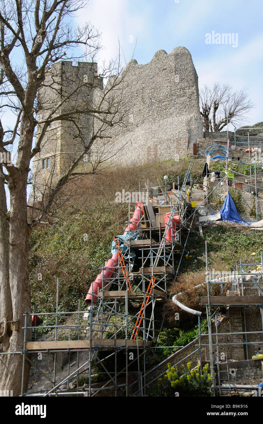 Lewes Castle in the county town of Lewes East Sussex southern England ...