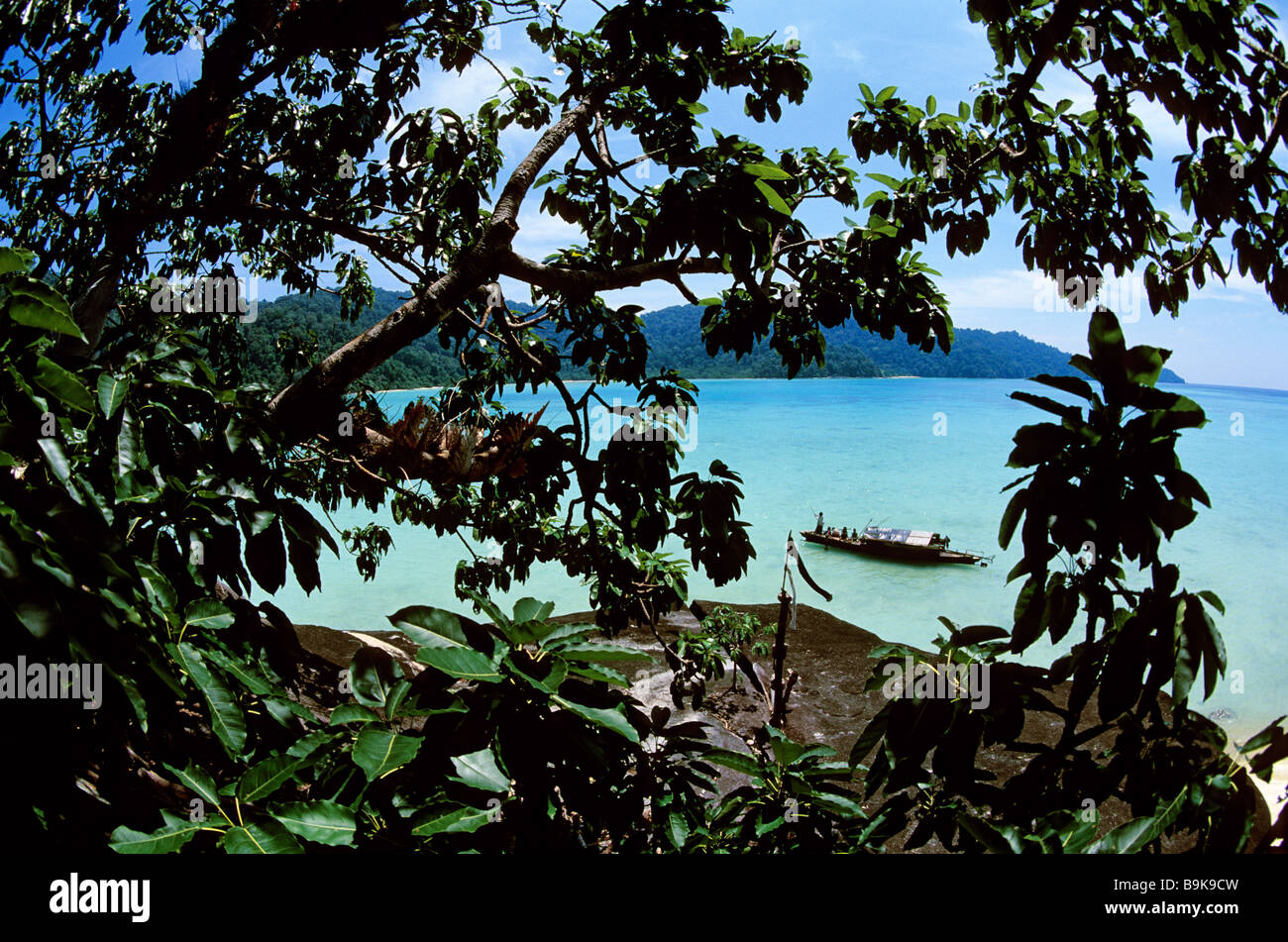 Thailand, northern coast, Ko Surin Archipelago, Ao Mae Yai inlet, a ...