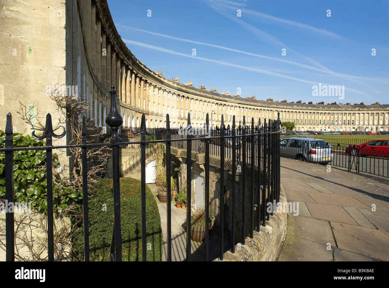 View of the Royal Crescent one of Bath's most iconic landmarks,a row of ...