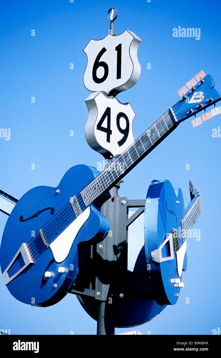 United States, Mississippi, Clarksdale, home to lots of blues singers ...