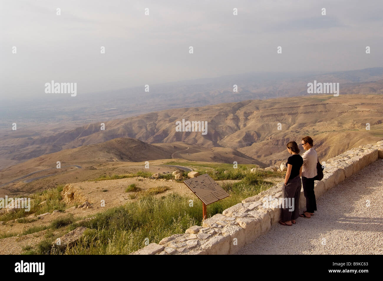 Jordan, Madaba Governorate, Mount Nebo, view on Jourdan Valley Stock ...
