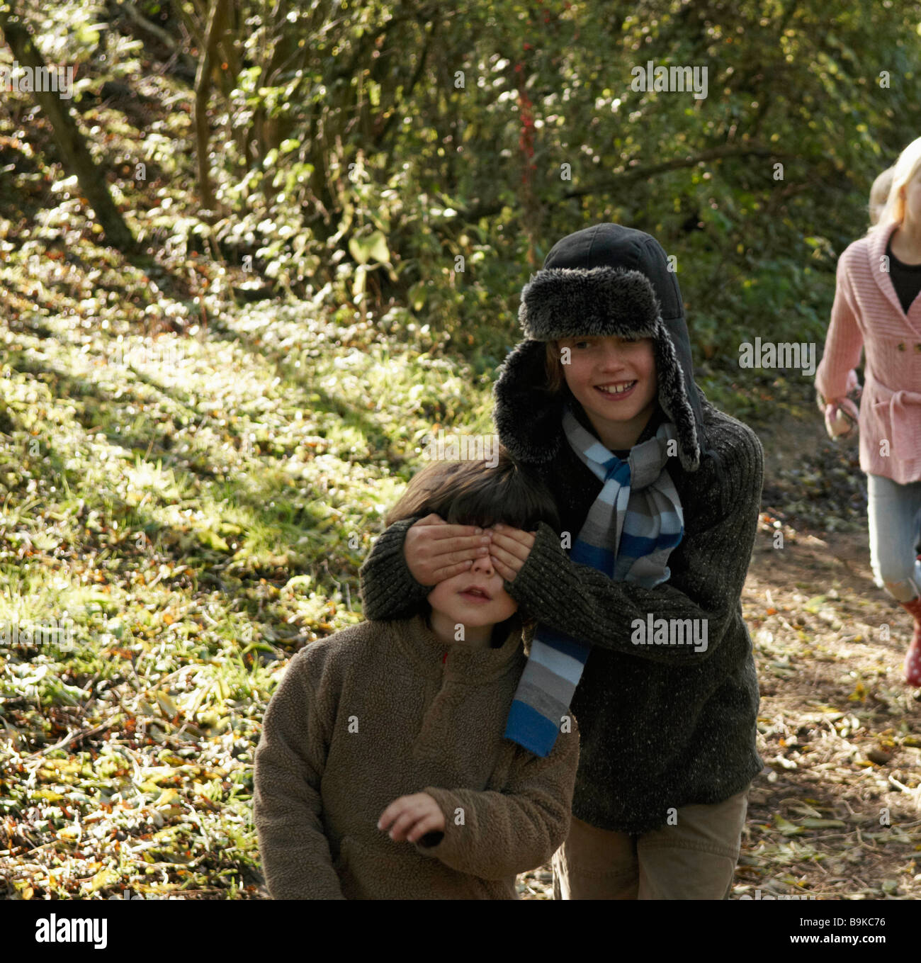 Children playing in countryside Stock Photo - Alamy