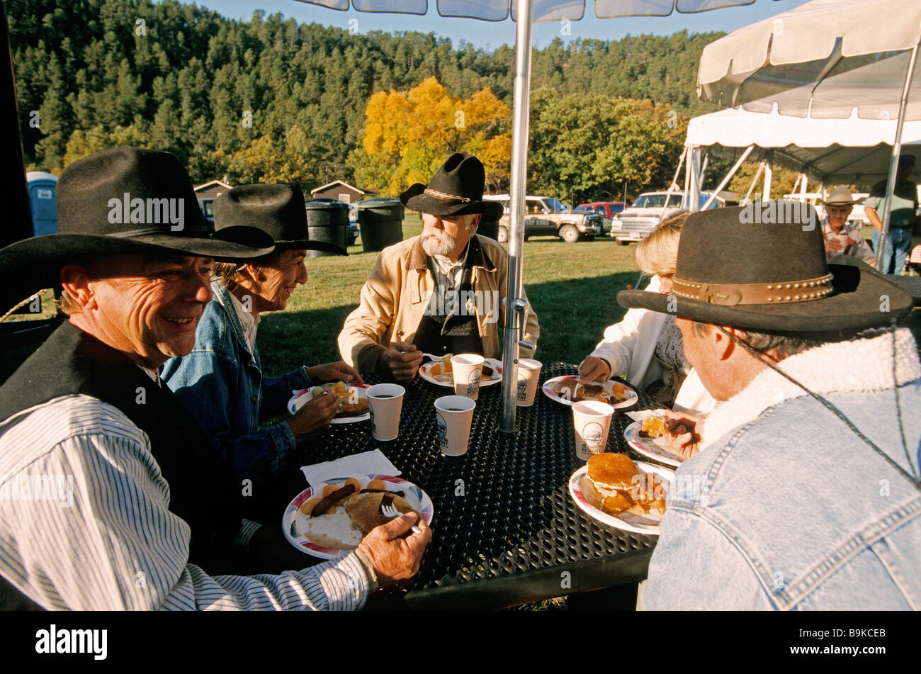 United States, South Dakota, Custer State Park, the Buffalo roundup ...