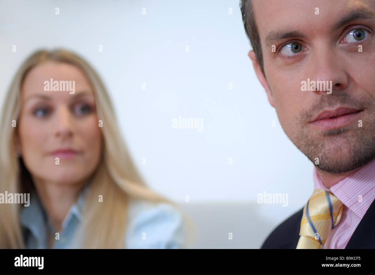 two business people during conference Stock Photo - Alamy