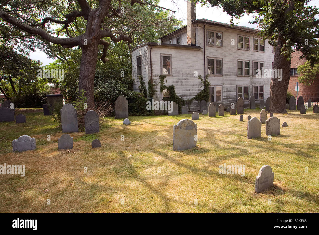 United States, Massachusetts, Salem, the burying point 1637 cemetery ...
