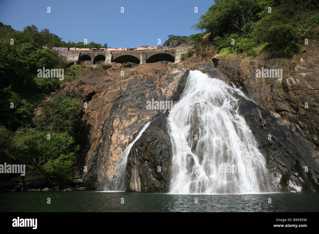 Dudhsagar waterfall hi-res stock photography and images - Alamy