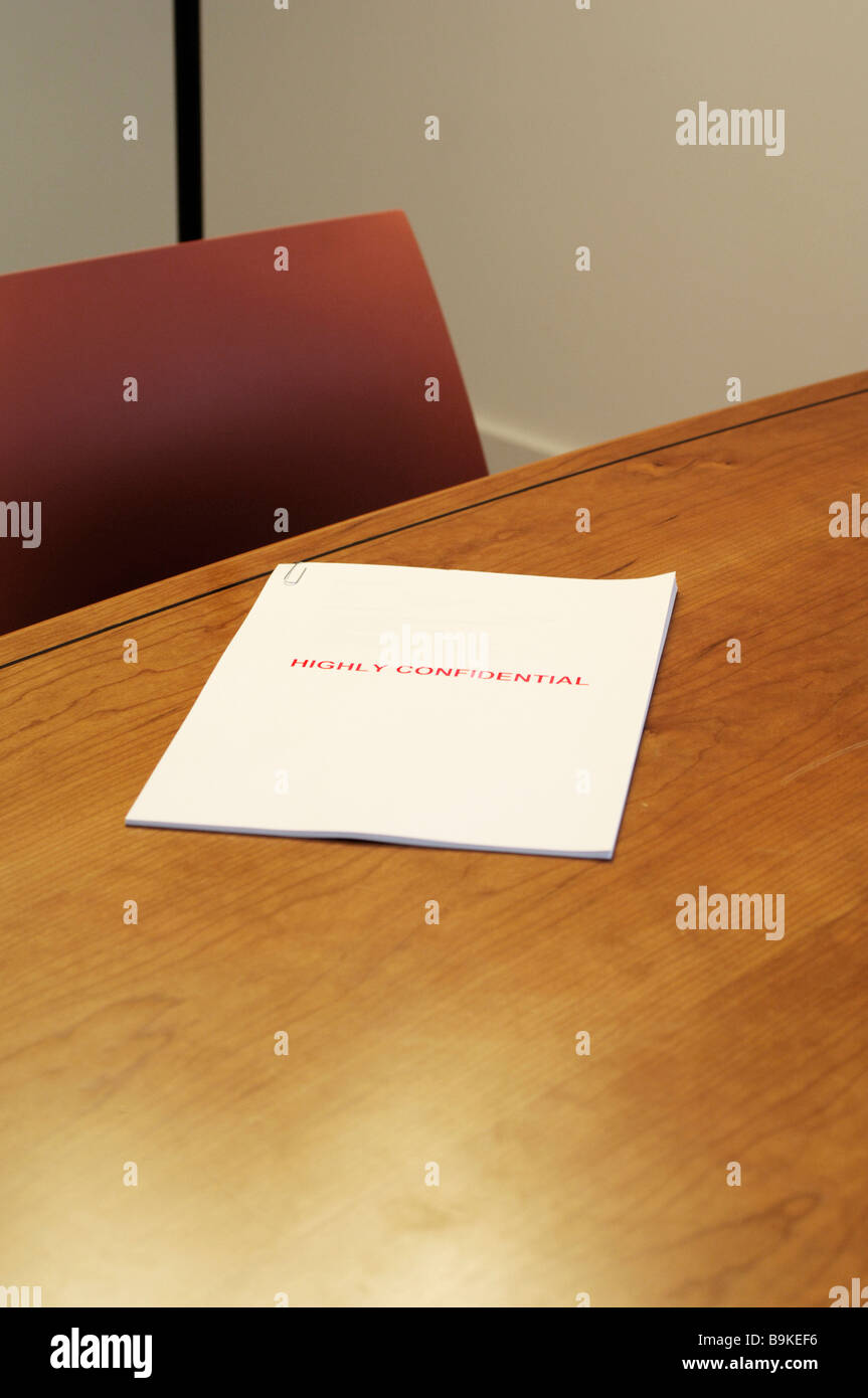 Confidential Document High Resolution Stock Photography and Images - Alamy