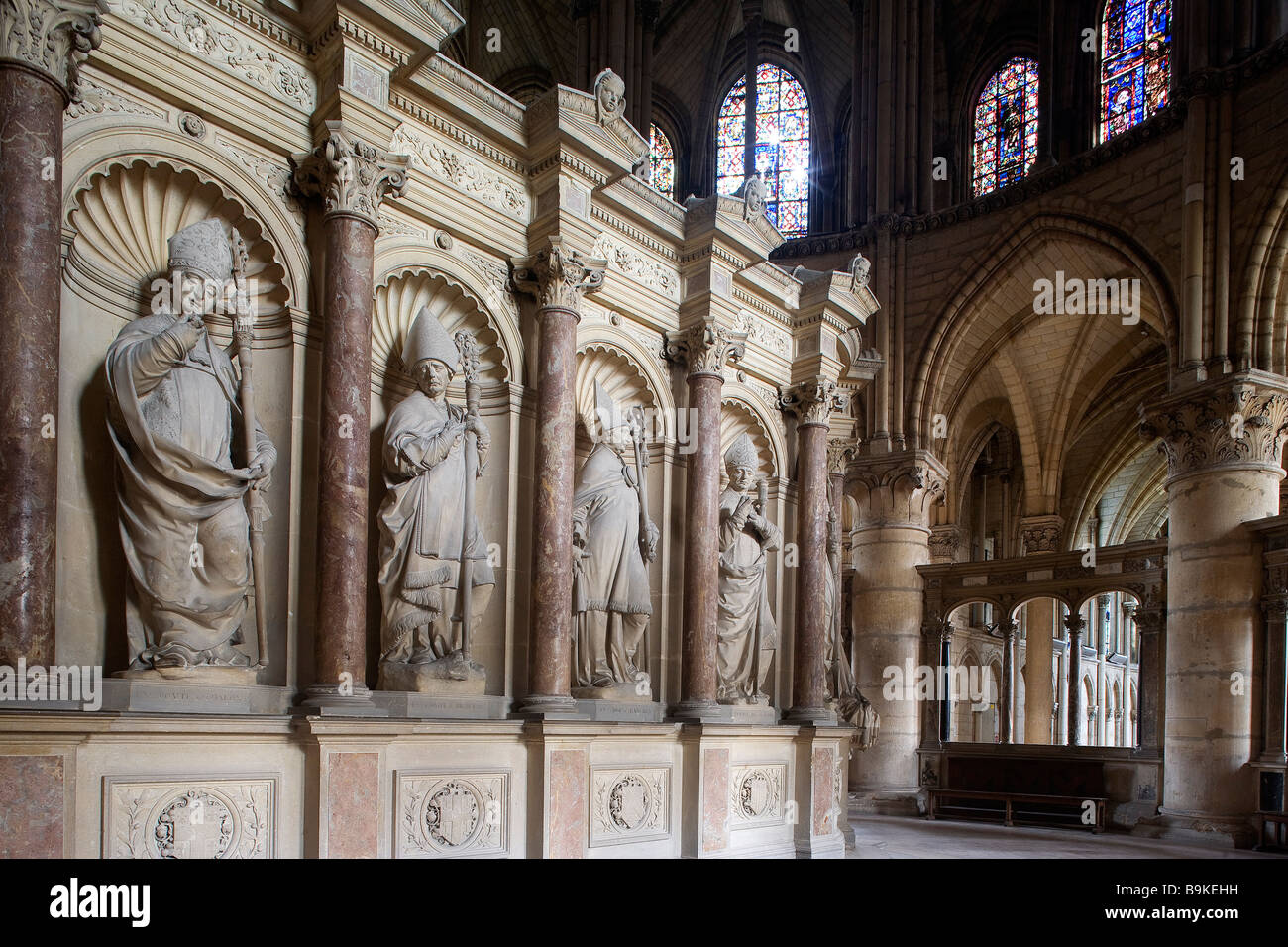 France, Marne, Reims, Saint Remy Basilica, Gothic chancel, Saint Remy's ...