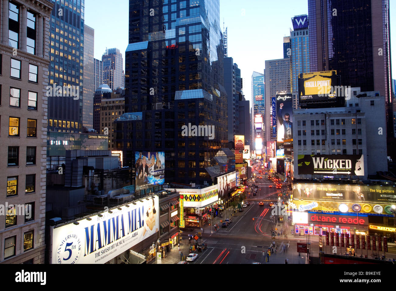 Theater district new york high angle hi-res stock photography and ...