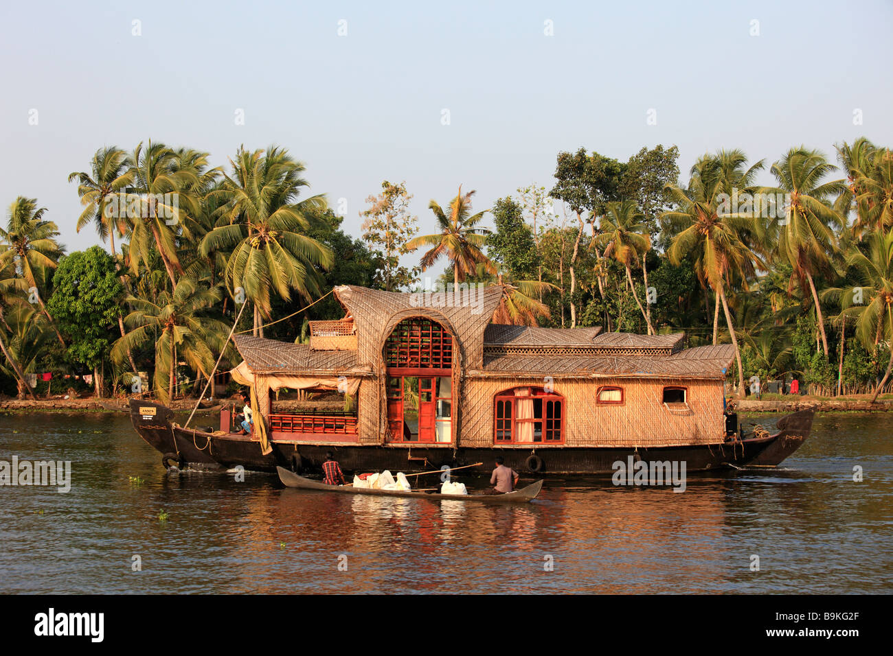 India Kerala Backwaters houseboat Stock Photo - Alamy