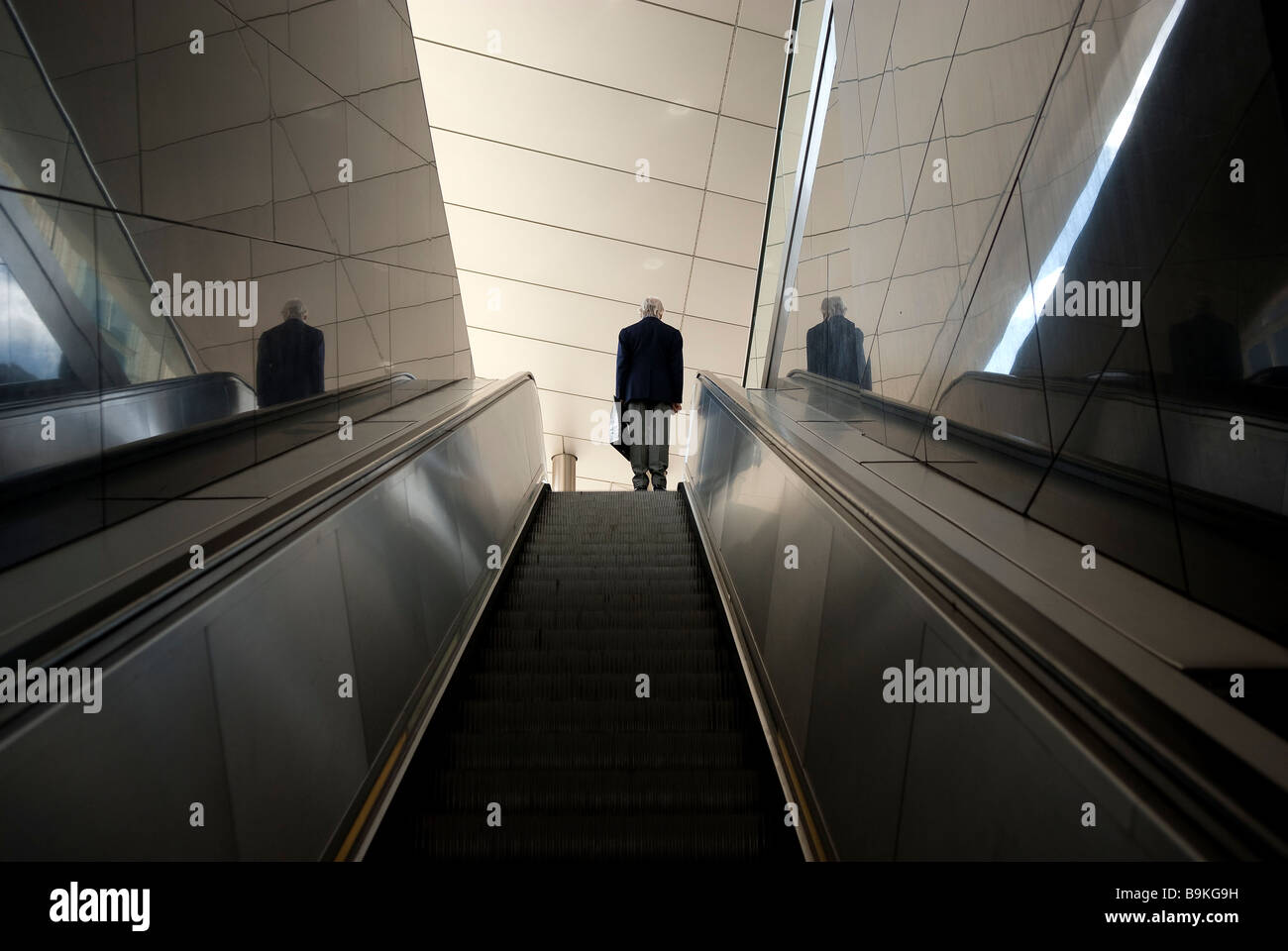 Austria, Vienna, escalator leading to the Albertina Museum Stock Photo ...