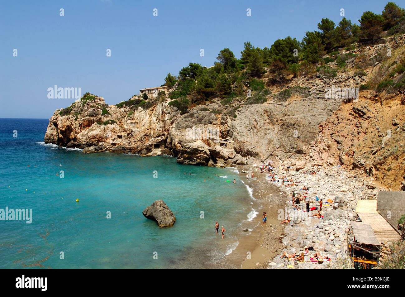 Spain, Balearic Islands, Majorca, Cala de Deia Stock Photo - Alamy