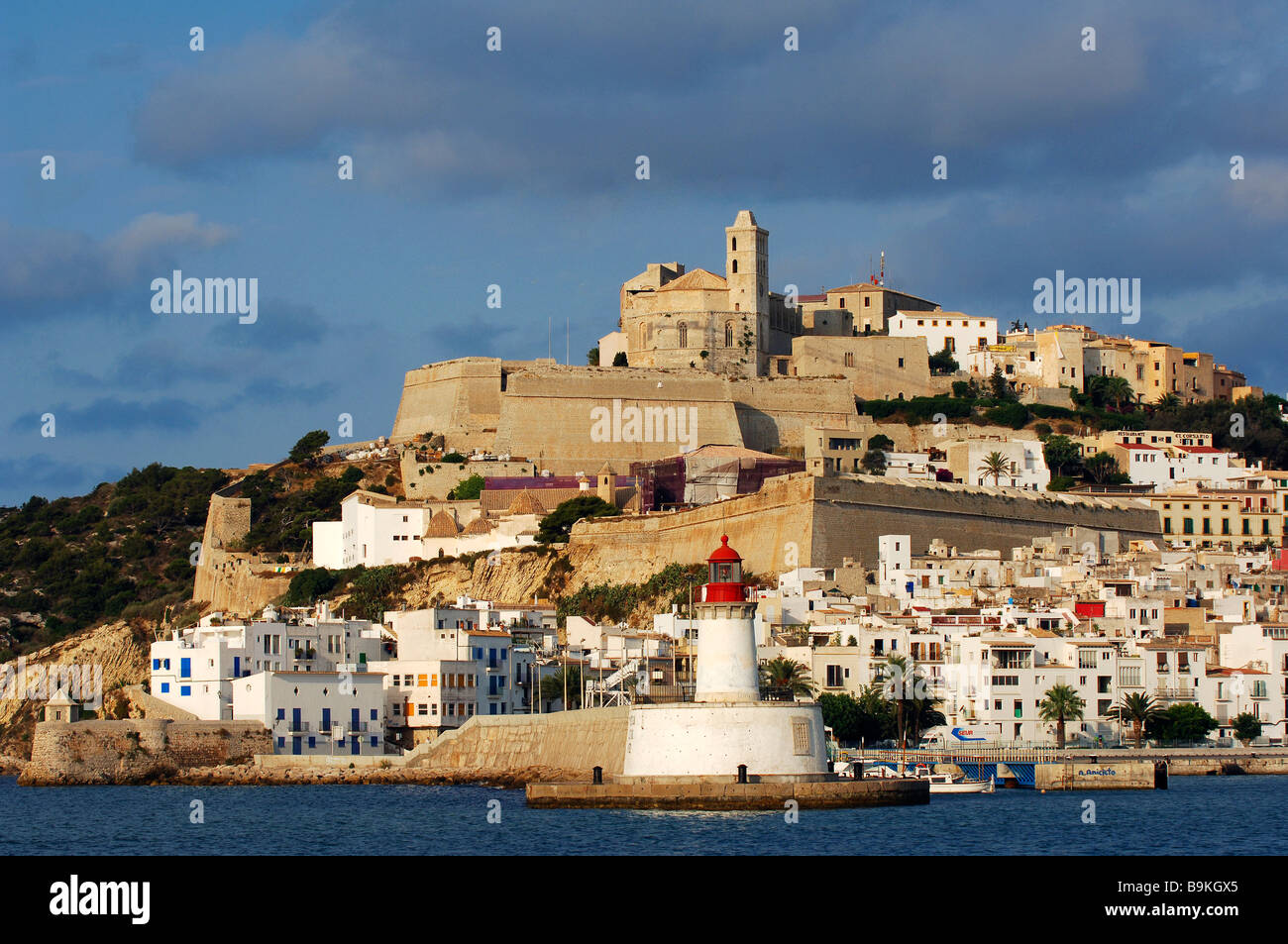 Spain, Balearic Islands, Island of Ibiza, Ibiza, the fortified walls ...