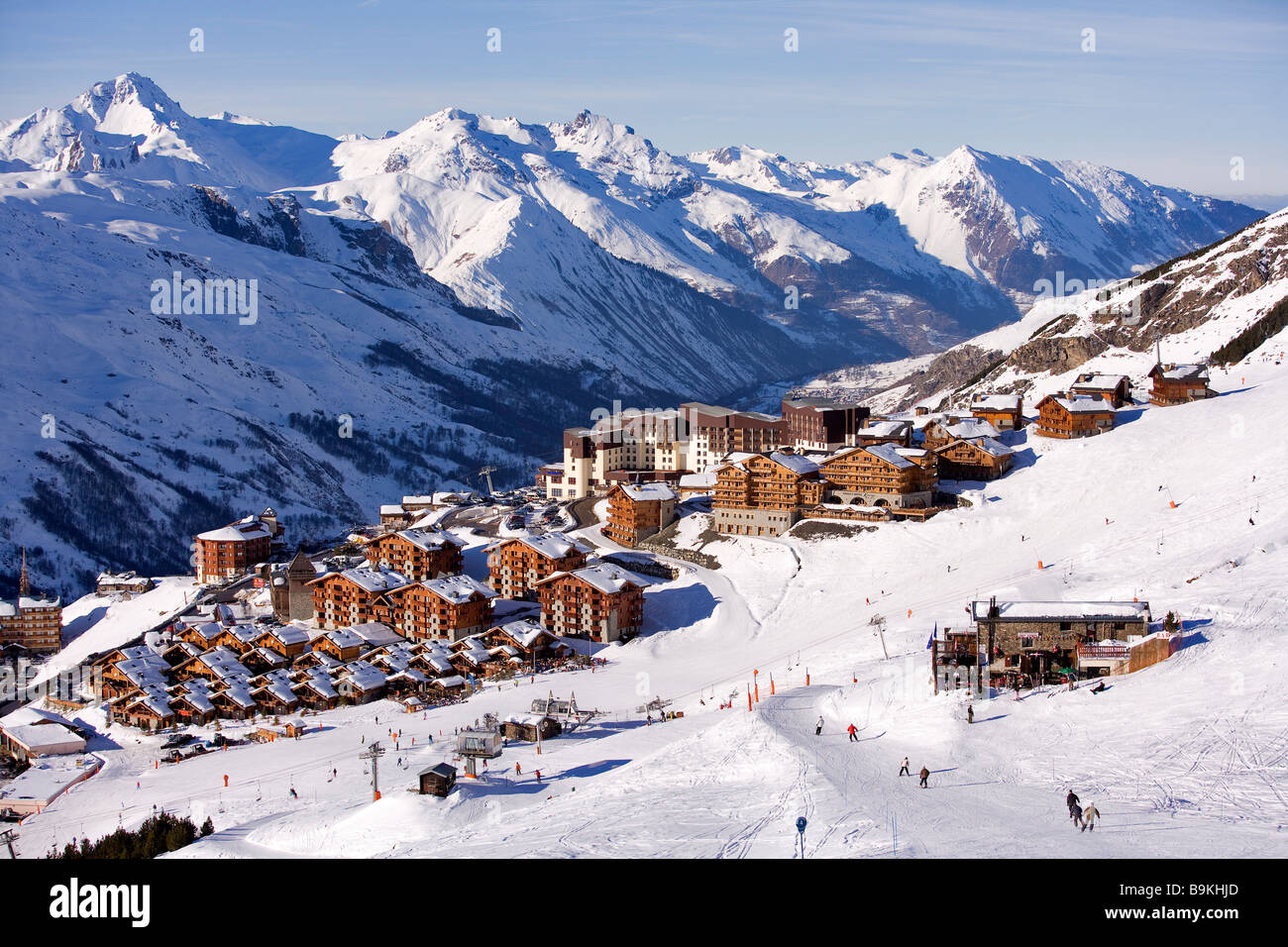 France, Savoie, Les Menuires, Reberty Districts and Club Med, Massif de ...