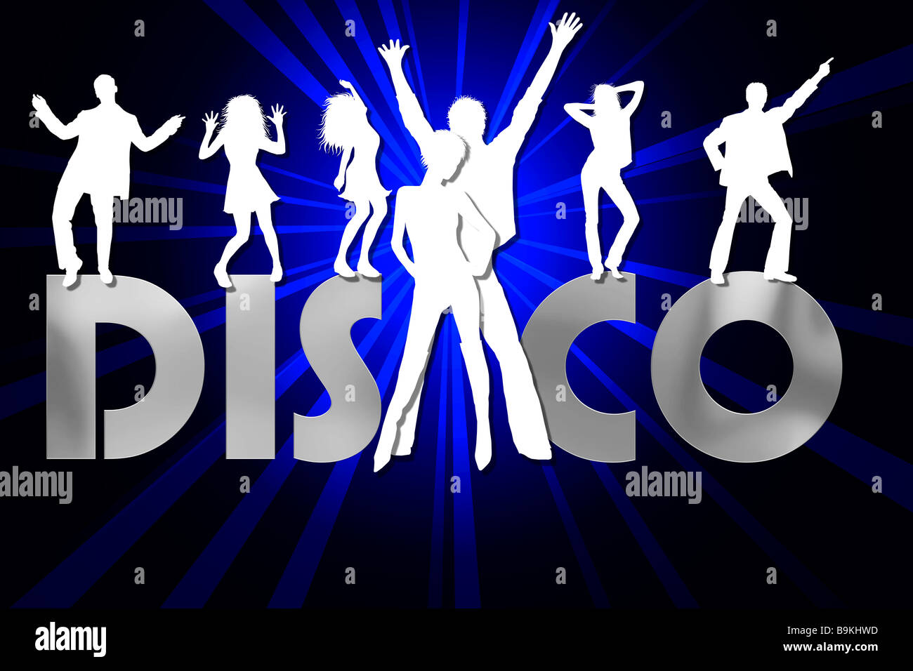 disco party dark blue Stock Photo - Alamy