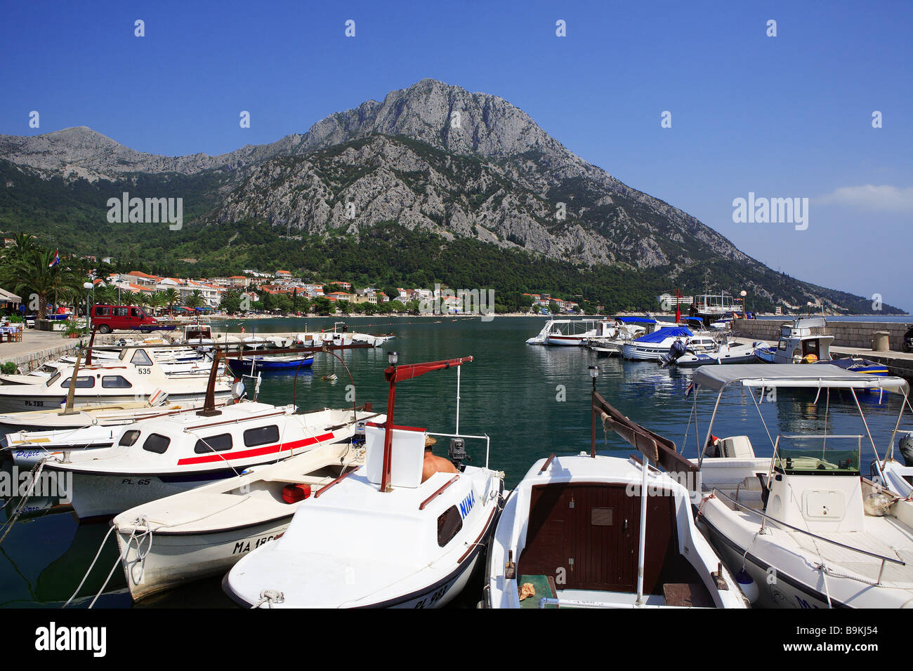Croatia, Dalmatia, Dalmatian coast, Gradac, harbour Stock Photo - Alamy