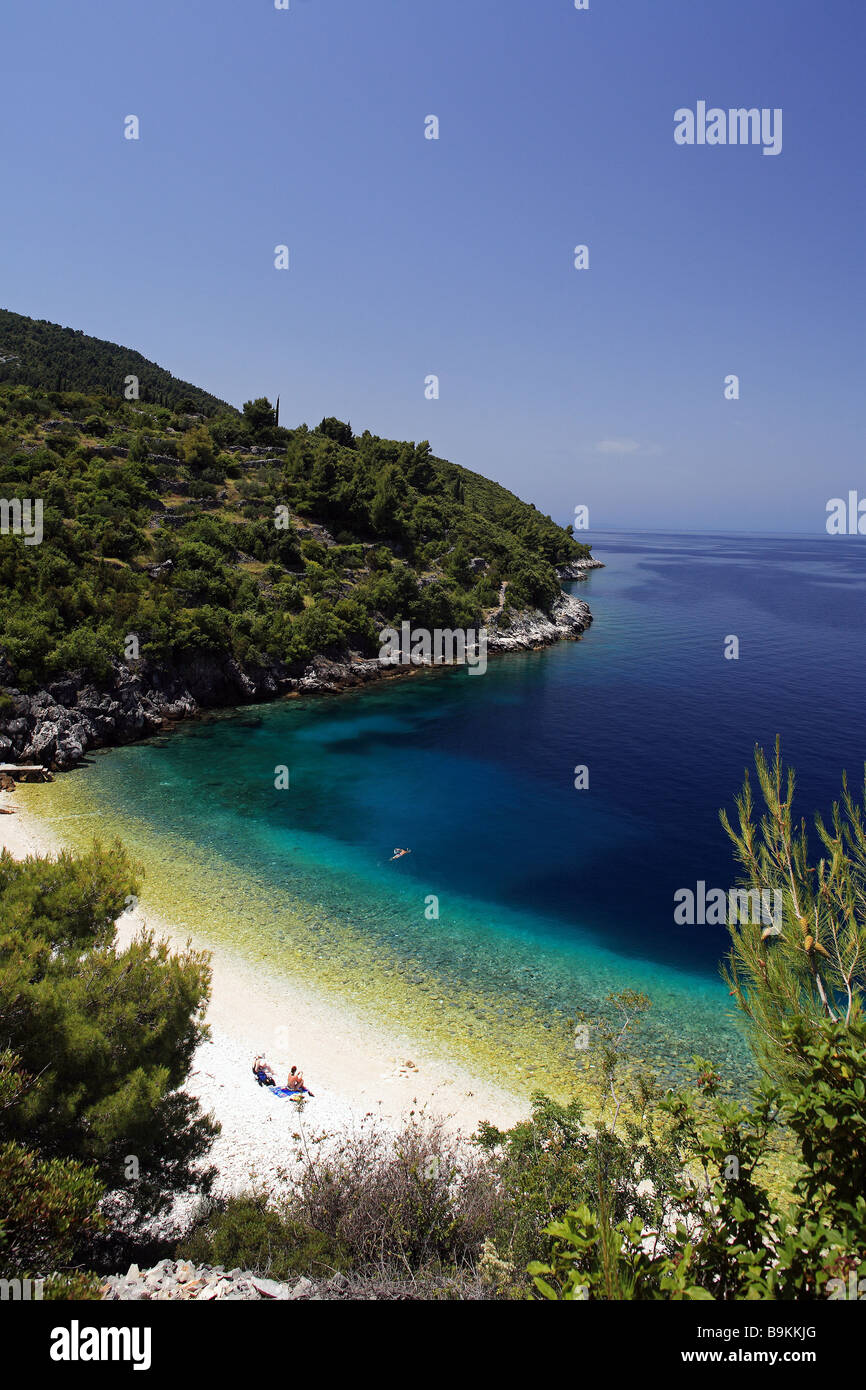 Croatia, Dalmatia, Dalmatian coast, Korcula Island, near Racisce ...