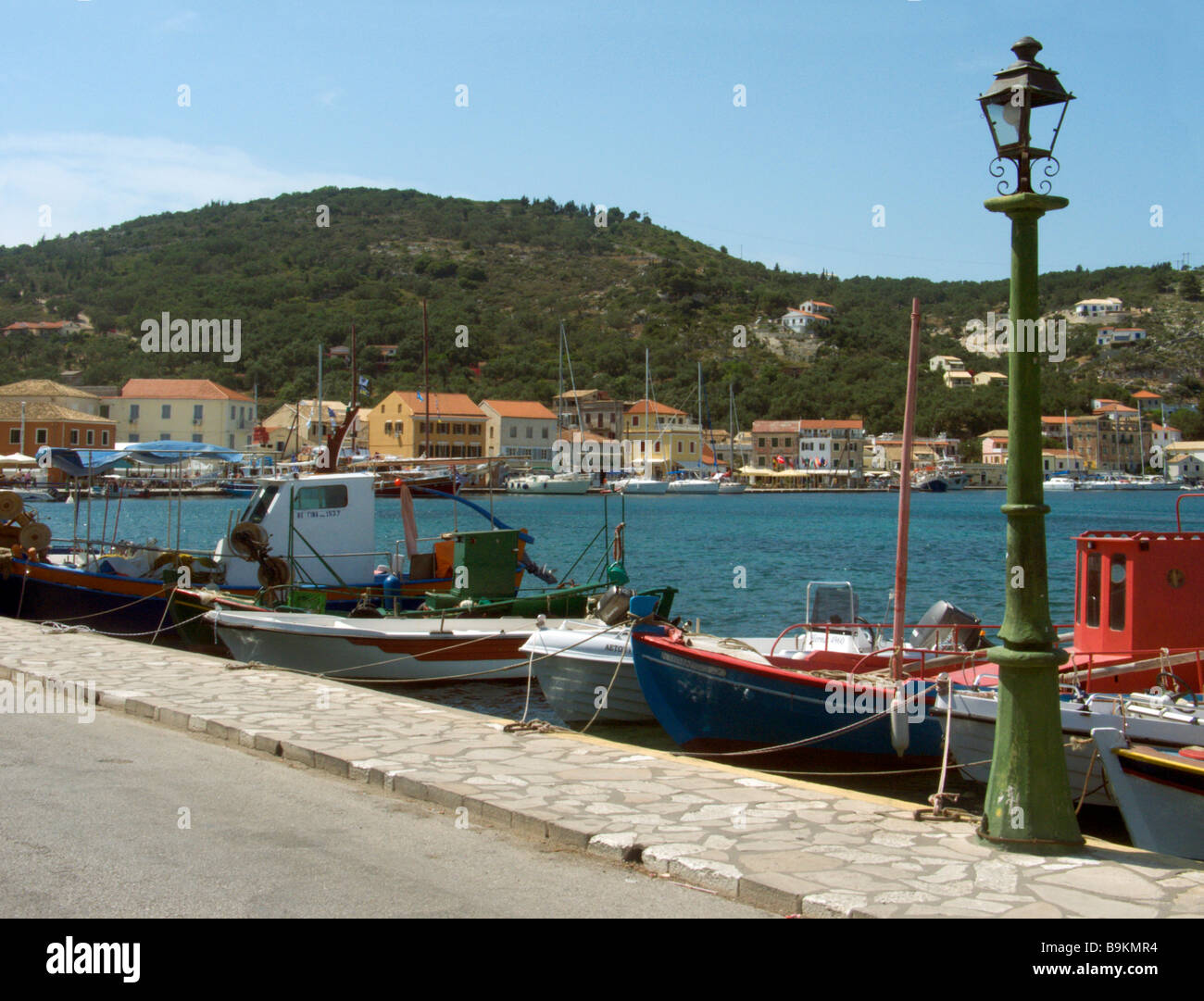 Harbour front at Gaios on the island of Paxos Stock Photo - Alamy