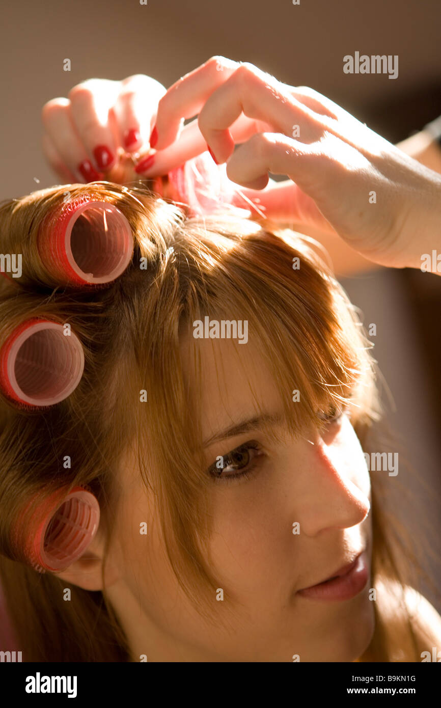 Single curler hi-res stock photography and images - Alamy
