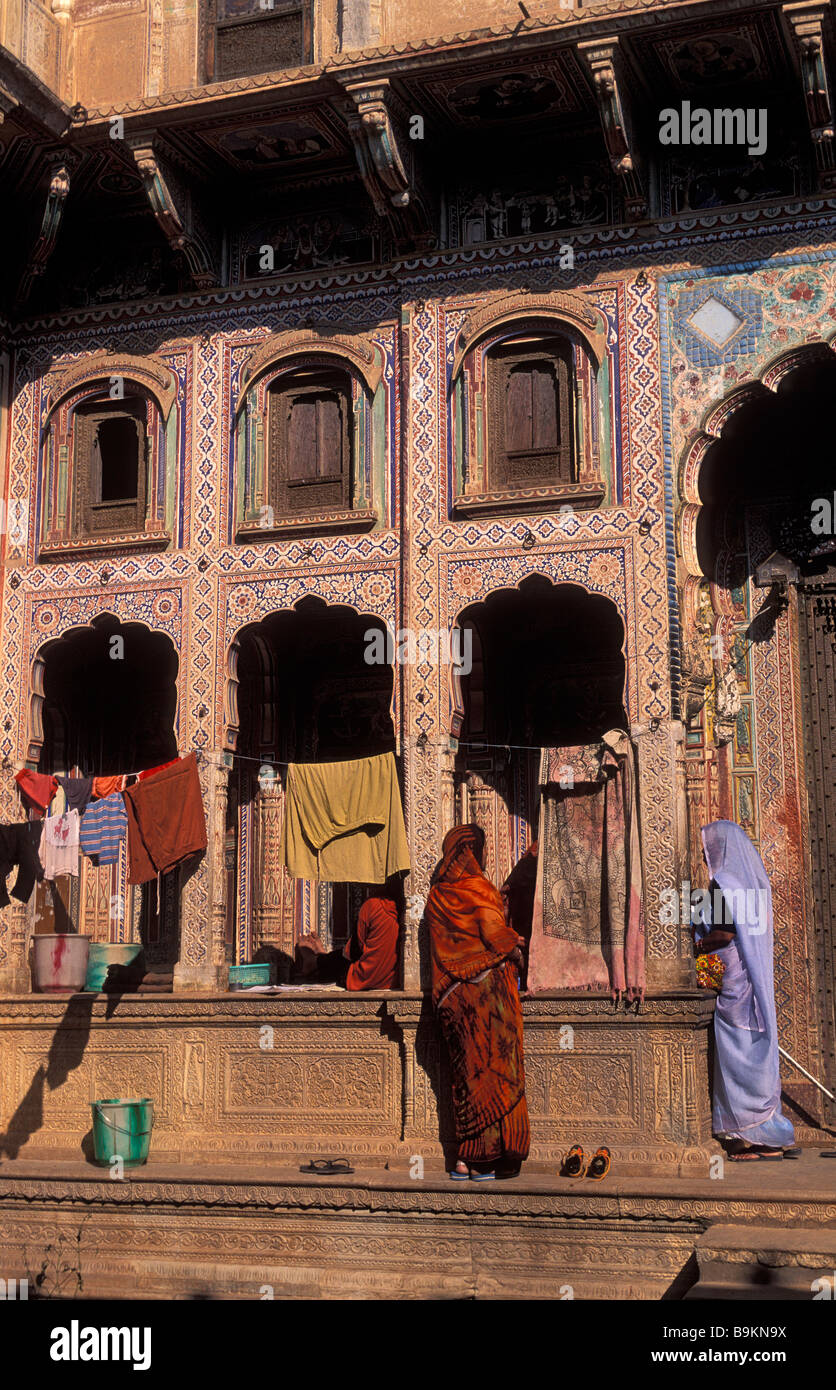India, Rajasthan State, Shekhavati Region, Mandawa, Haveli Stock Photo ...