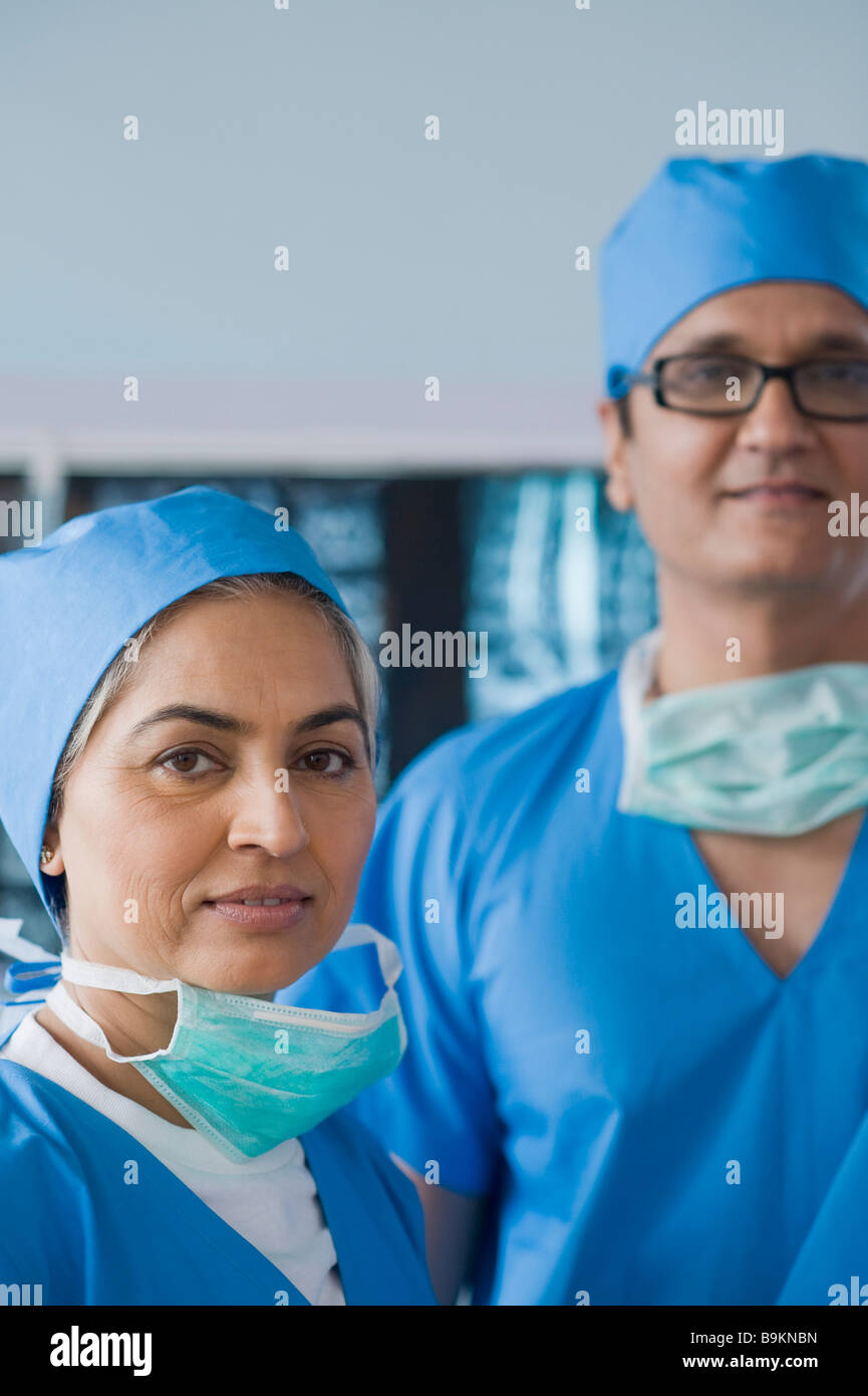 Portrait of two surgeons Stock Photo - Alamy
