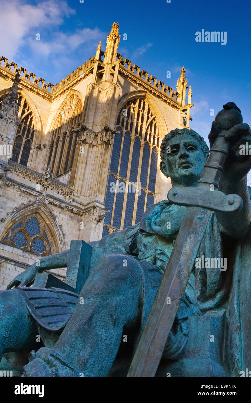 The statue of Constantine the Great outside York Minster Gothic ...