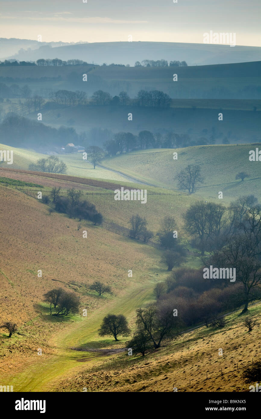 Landscape mist english countryside hi-res stock photography and images ...