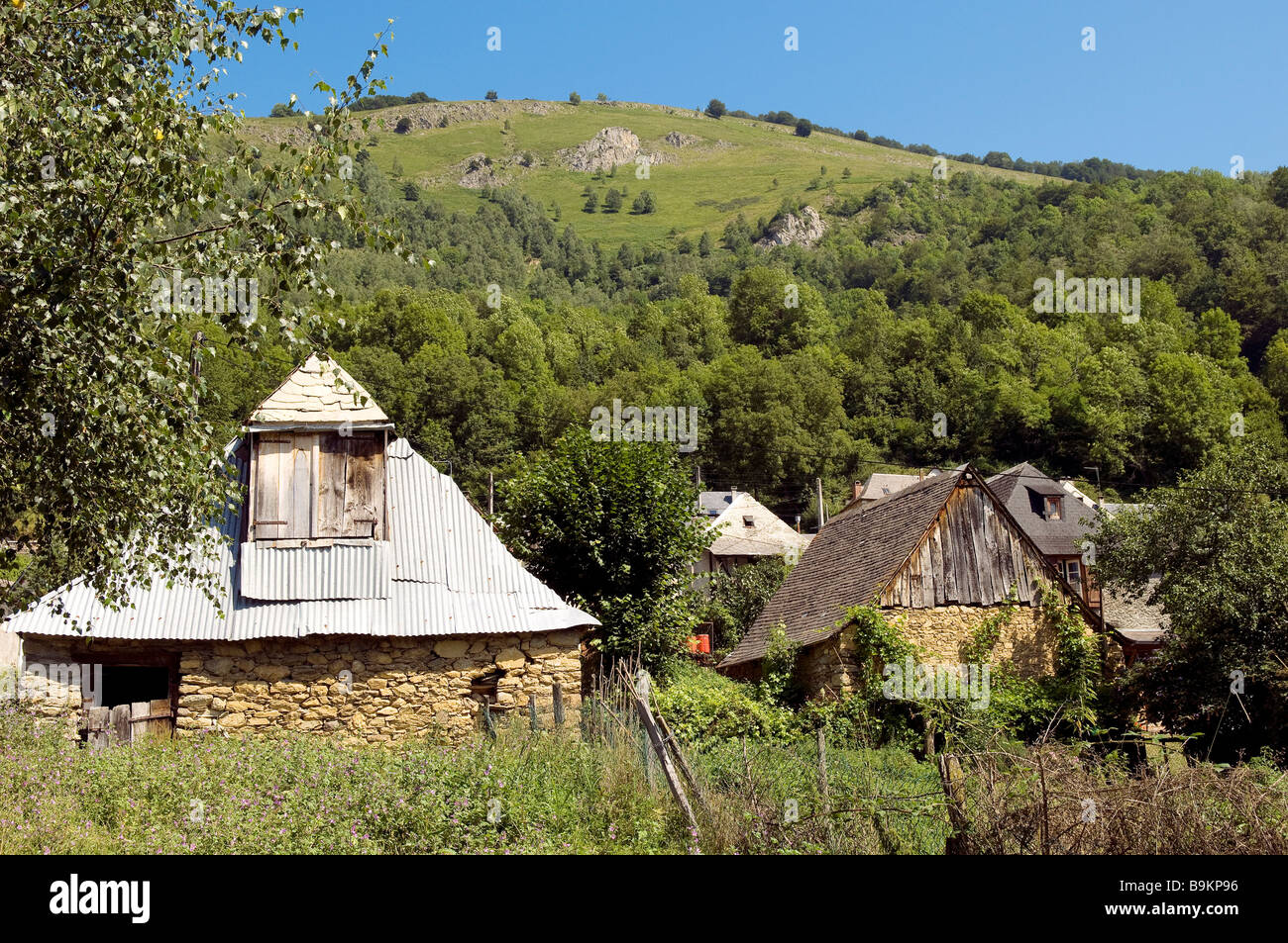 France, Ariege, Biros Valley, Balacet village Stock Photo - Alamy
