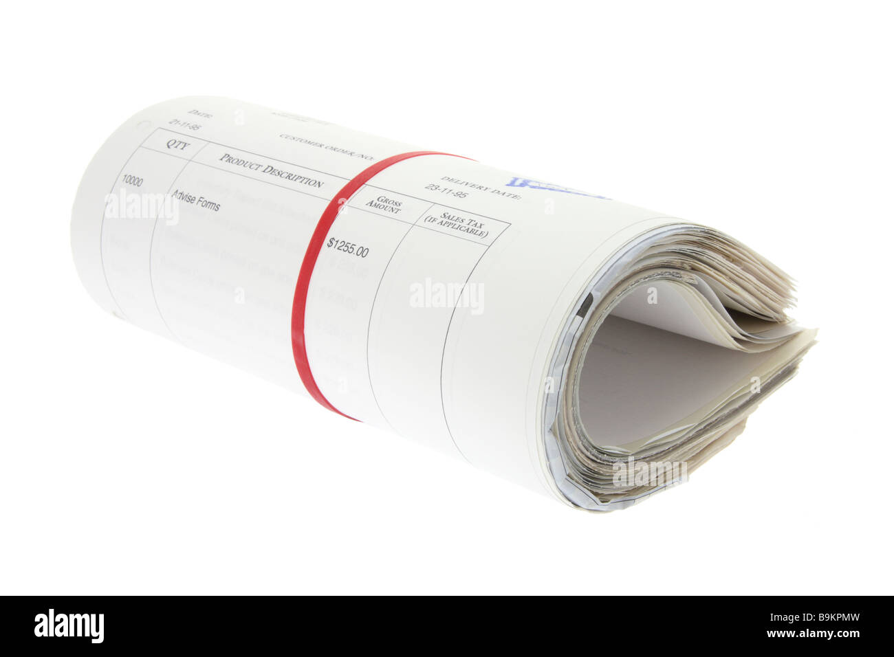 Roll of Business Documents Stock Photo - Alamy