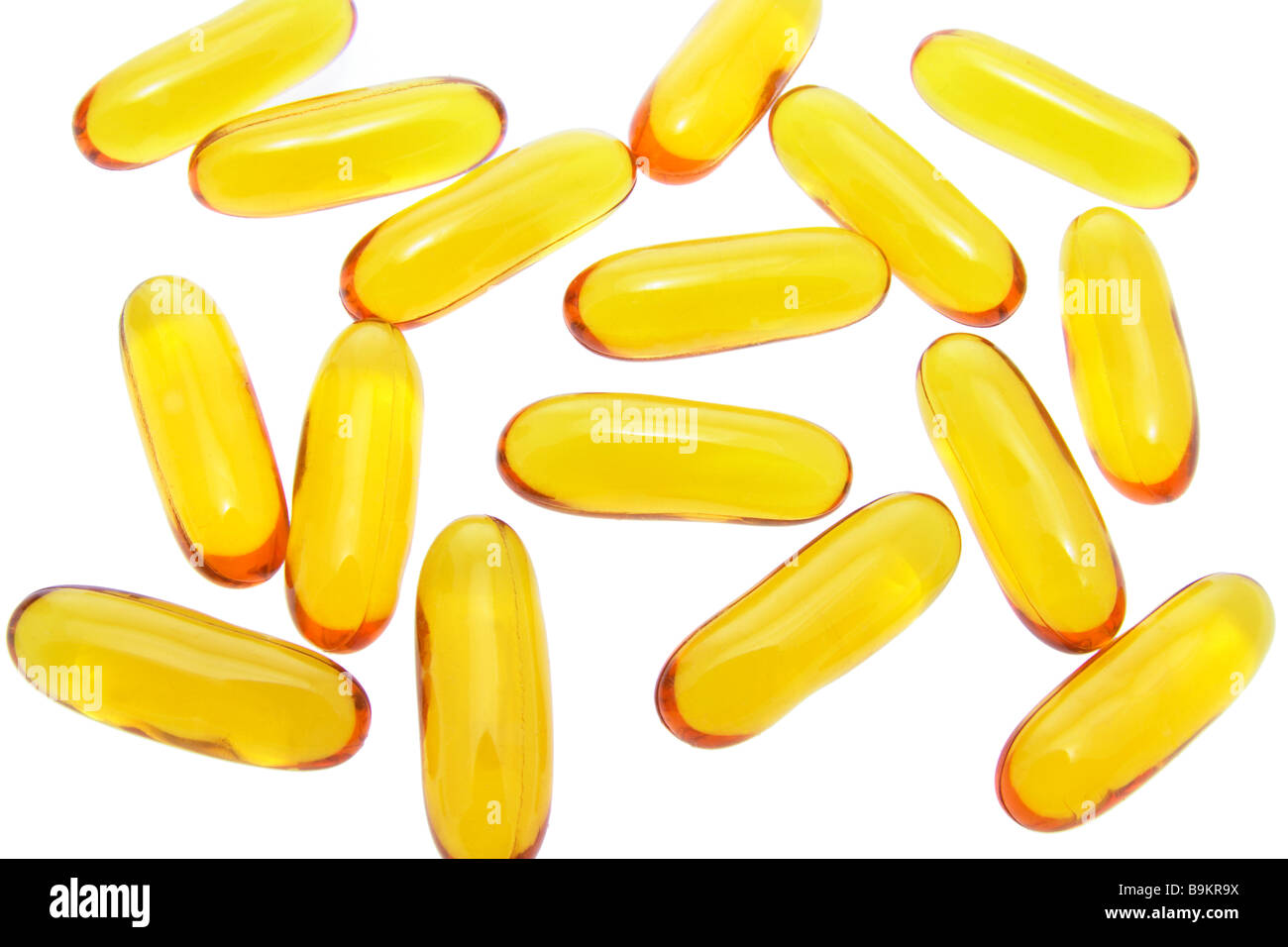 Capsules cod liver oil Cut Out Stock Images & Pictures - Alamy