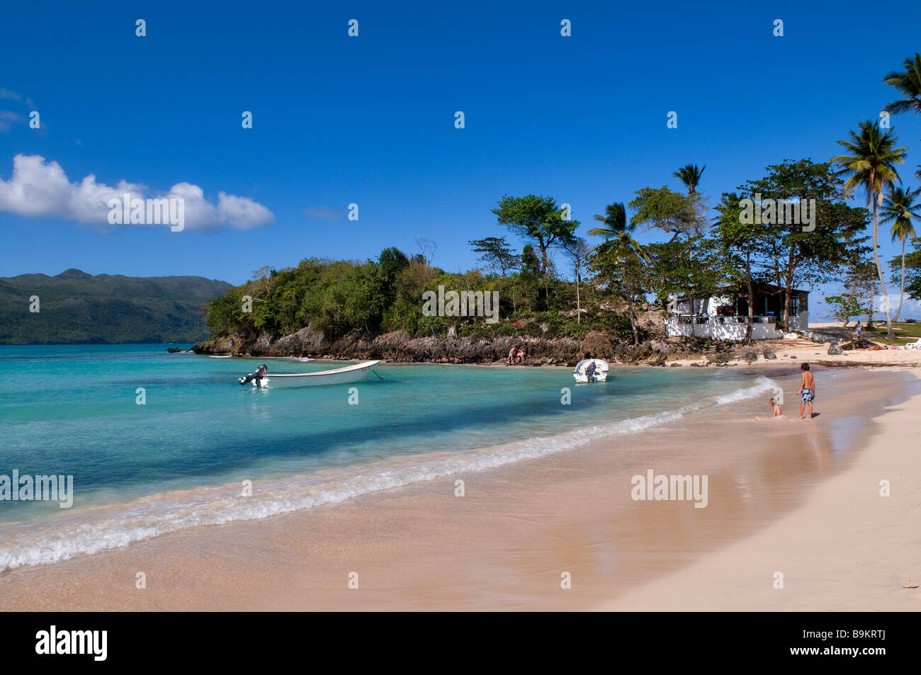 Dominican Republic, Samana Peninsula, El Rincon, the beach Stock Photo ...