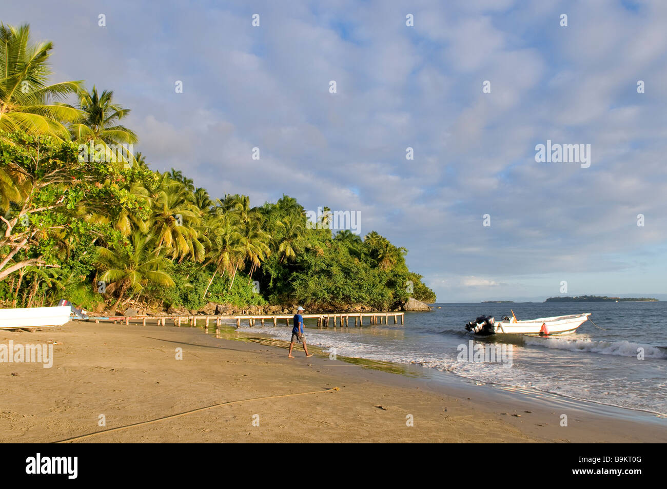 Dominican Republic, Samana province, Las Flechas, fisherman village ...