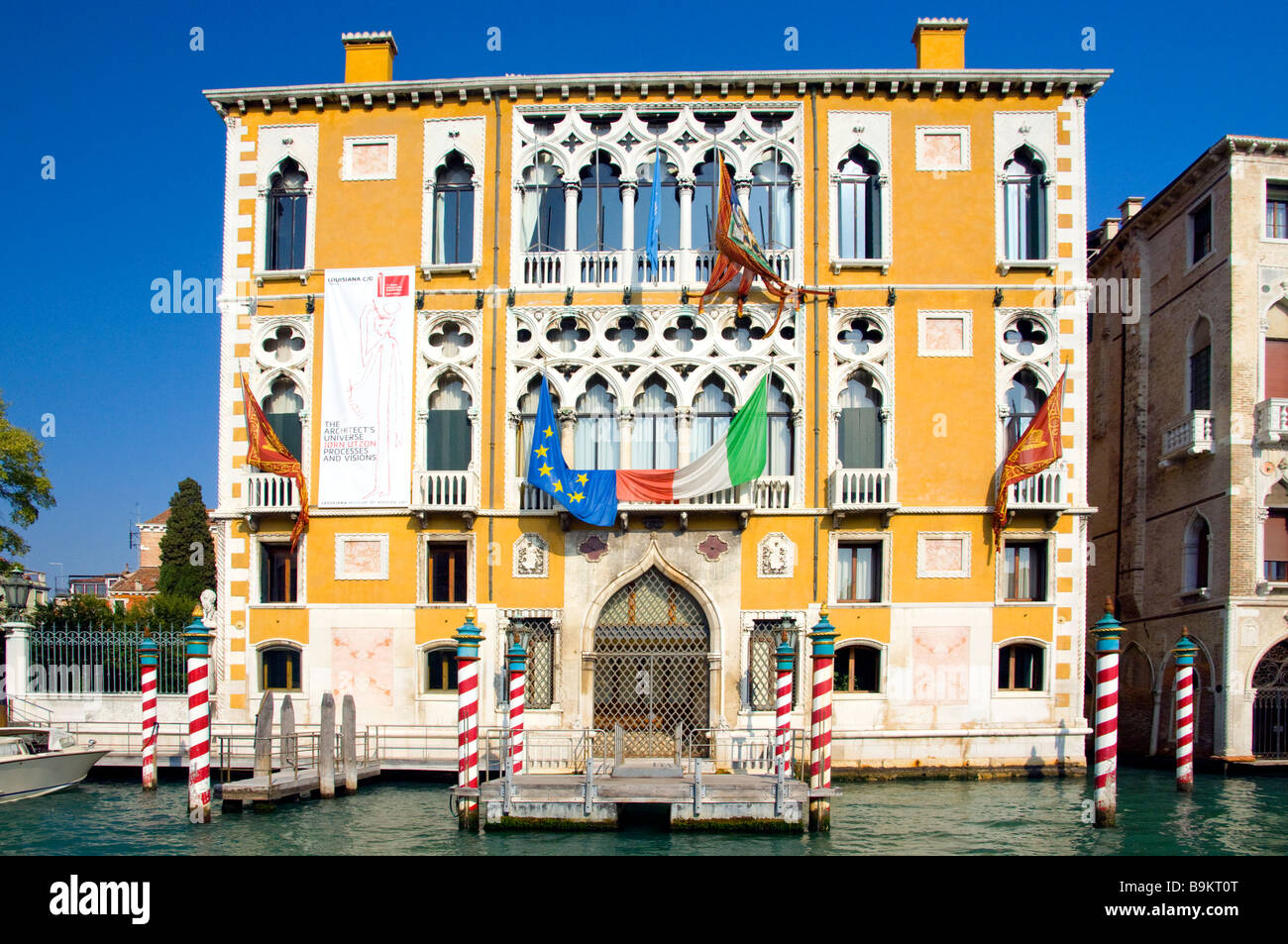 The Grand Canal of Venice Italy with Venetian architecture boats and ...