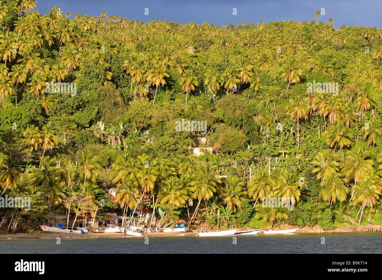 Dominican Republic, Samana Province, Las Flechas, fisherman village ...