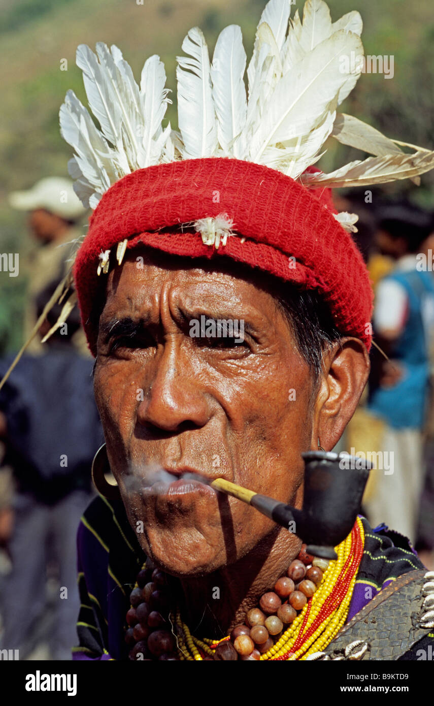 Myanmar (Burma), Chin State, portrait of a Chin ethnic man Stock Photo ...
