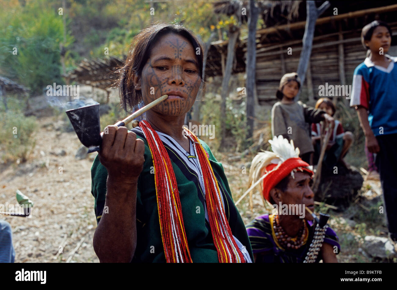 Myanmar (Burma), Chin State, Chin ethnic group, Chin spider woman Stock ...