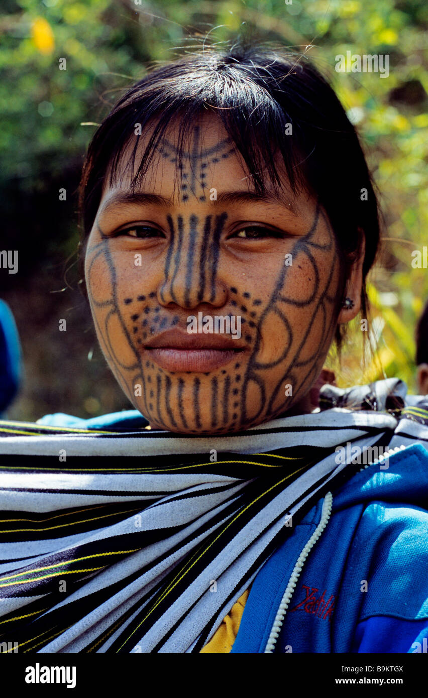 Myanmar (Burma), Chin State, Chin ethnic group, Chin spider woman Stock ...