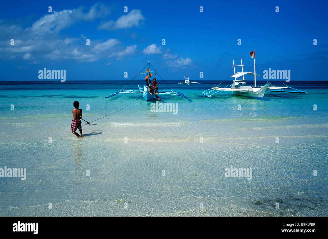 Philippines, Panay, Boracay island, Aklan Province, traditional ...