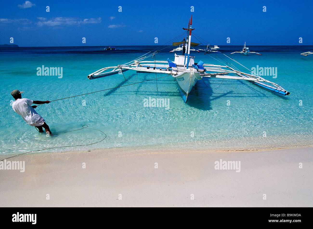 Philippines, Panay, Boracay island, Aklan Province, traditional ...