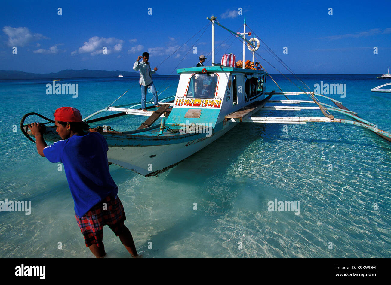 Philippines, Panay, Boracay island, Aklan Province, traditional ...