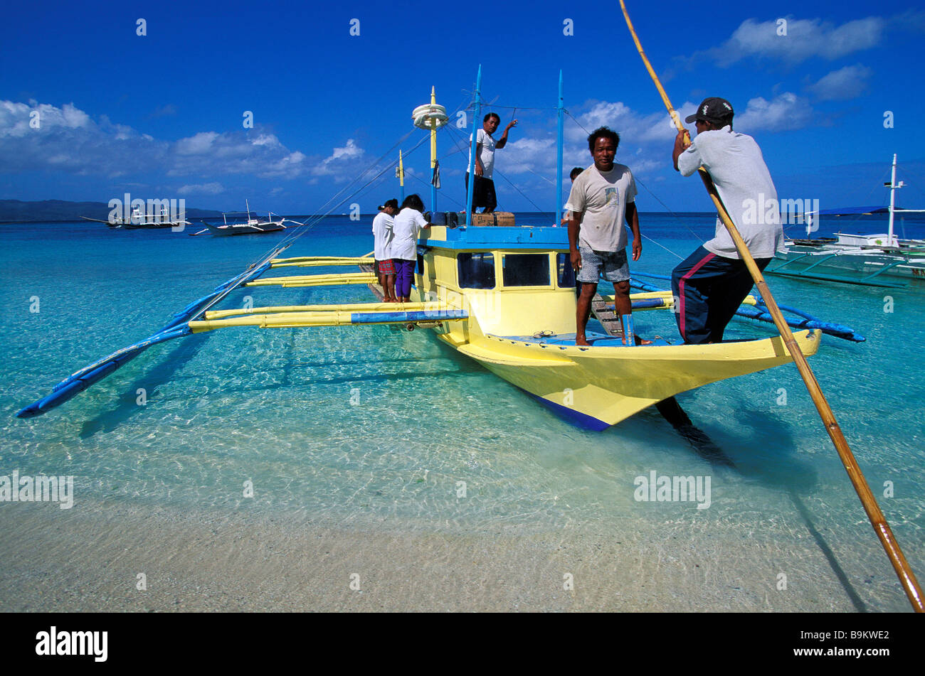 Philippines, Panay, Boracay island, Aklan Province, traditional ...
